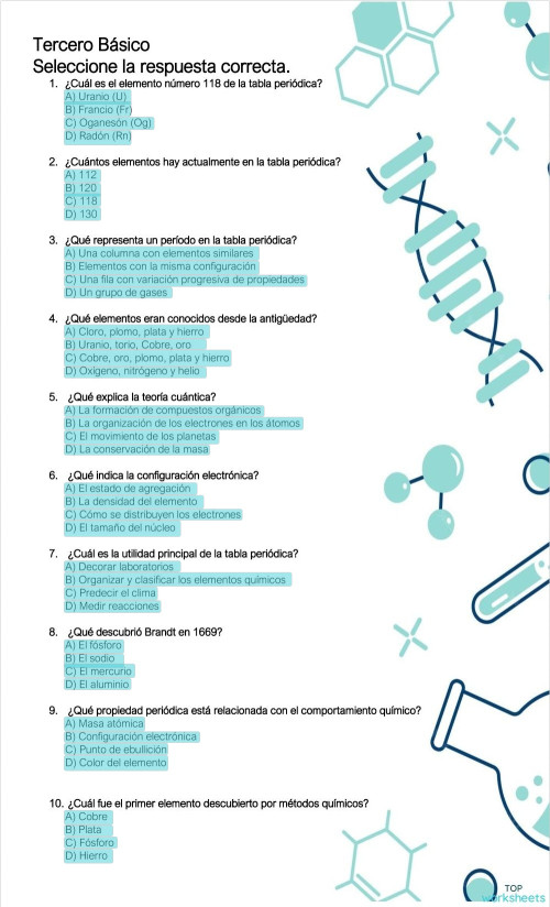 Masa, volumen y densidad. Ficha interactiva | TopWorksheets