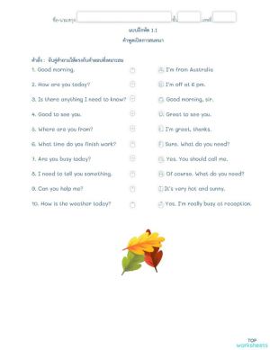 Interactive worksheets and online exercises in thai | TopWorksheets