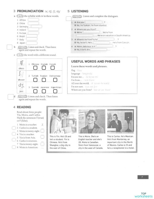 AEF1_1B_HW.2. Interactive worksheet | TopWorksheets