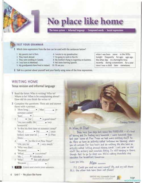 ENGLISH SC2 (from unit 1 to 5). Interactive worksheet | TopWorksheets