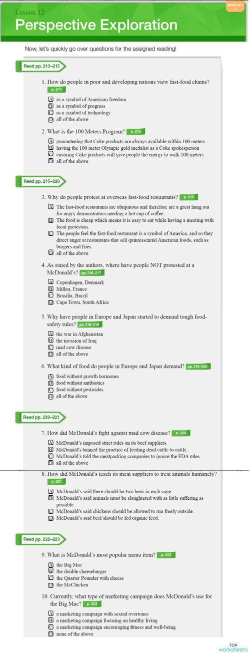 C2 Eagle Lesson 12 Perspective Exploration. Interactive worksheet ...
