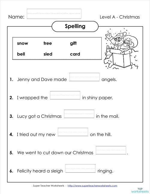 12/5/23 Spelling Sentences 1. Interactive worksheet | TopWorksheets