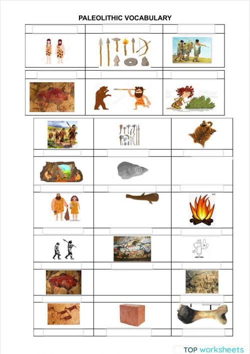 PREHISTORY. Interactive worksheet | TopWorksheets