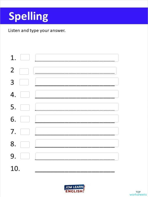 Get Smart 4 - Unit 6 - Spelling. Interactive worksheet | TopWorksheets