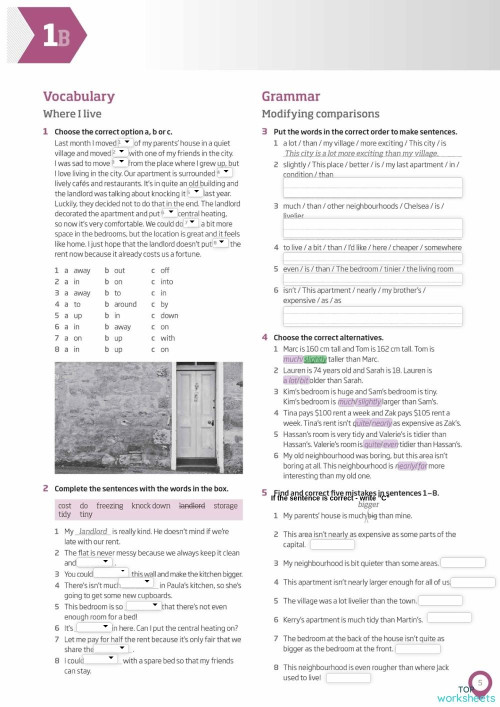 Roadmap B1+ 1B. Interactive worksheet | TopWorksheets