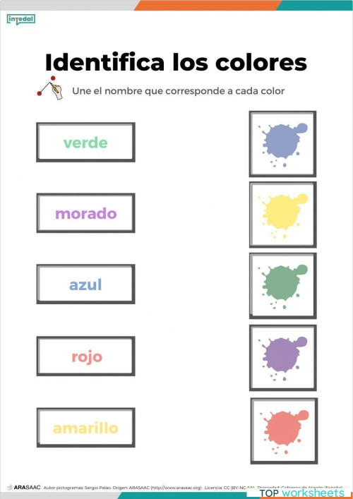 Los colores. Ficha interactiva | TopWorksheets