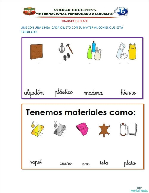 Materia y energía: fichas interactivas y ejercicios online | TopWorksheets