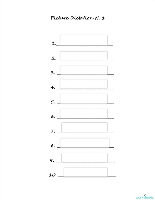 Dictation N. 1-Fifth Grade-Unit II. Interactive worksheet | TopWorksheets