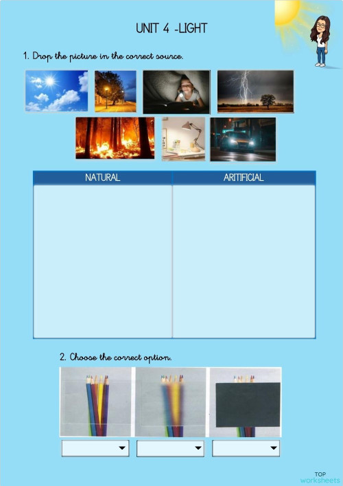 UNIT 4 LIGHT. Interactive worksheet | TopWorksheets