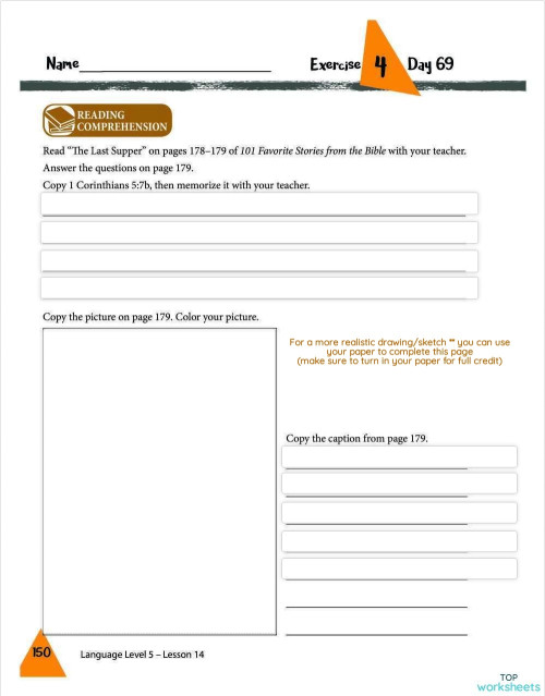 Lesson 14: Reading Comprehension Pg 150 Ex 4. Interactive worksheet ...