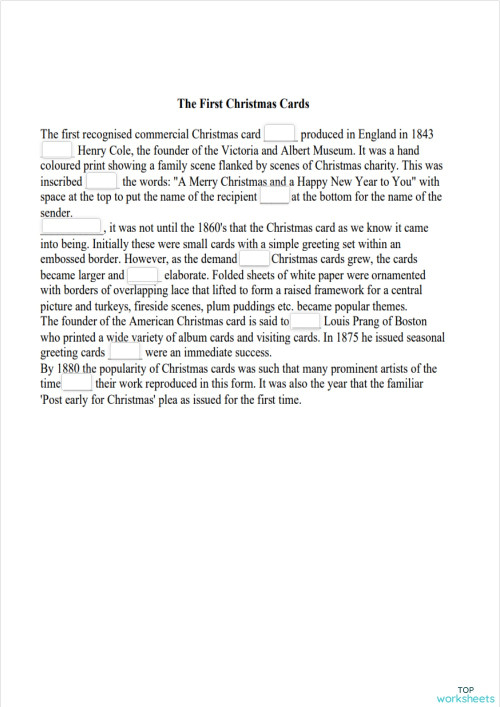 Reading Comprehension A2. Interactive worksheet | TopWorksheets
