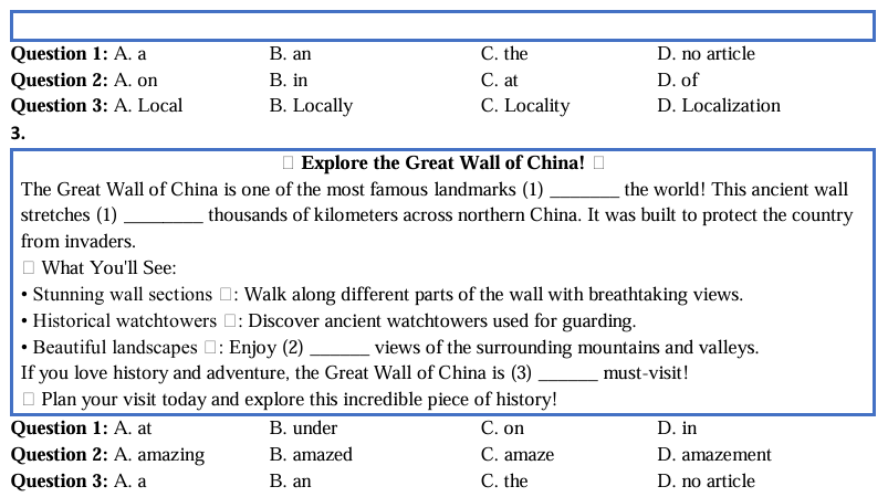 PRACTICE UNIT 7.1: NATURAL WONDERS OF THE WORLD. Interactive worksheet ...