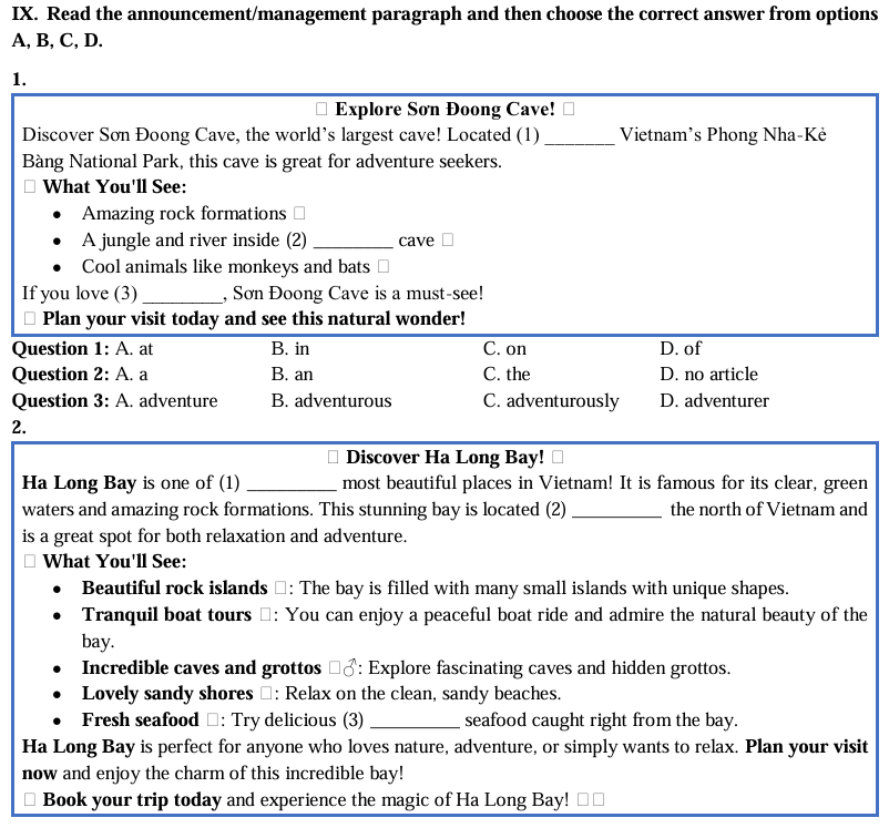 PRACTICE UNIT 7.1: NATURAL WONDERS OF THE WORLD. Interactive worksheet ...