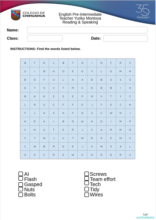 Chapter 1 - Robo chef. Interactive worksheet | TopWorksheets