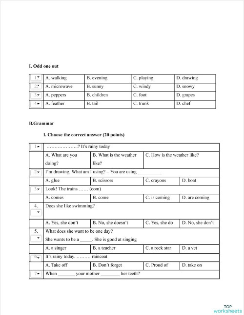 Writing: interactive worksheets and online exercises | TopWorksheets