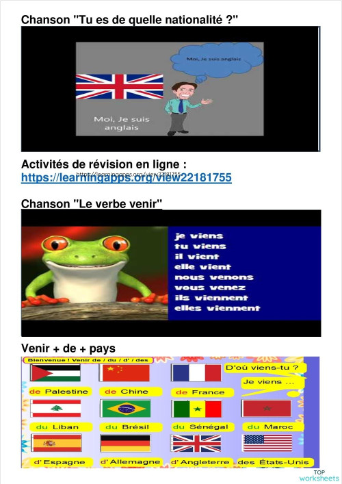 Langue française : fiches interactives et exercices en ligne ...