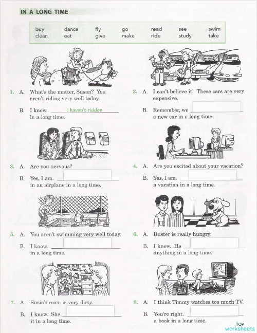 in a long time. Interactive worksheet | TopWorksheets