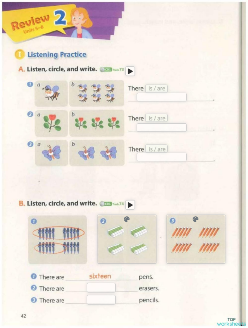 Listen up 2_review 2: Unit 5-8. Interactive worksheet | TopWorksheets