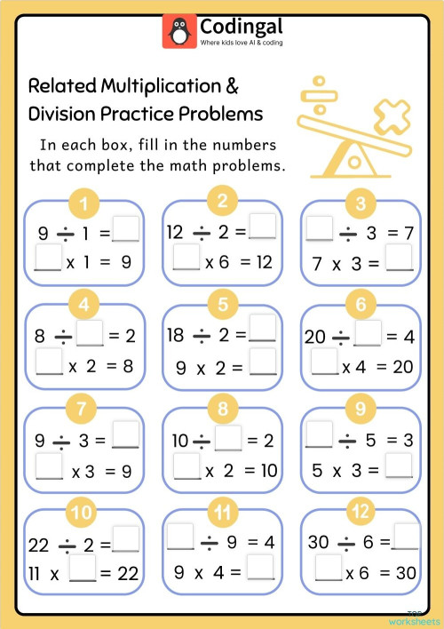 M_G02M11L50_WA03_Introduction_To_Division_8. Interactive worksheet ...