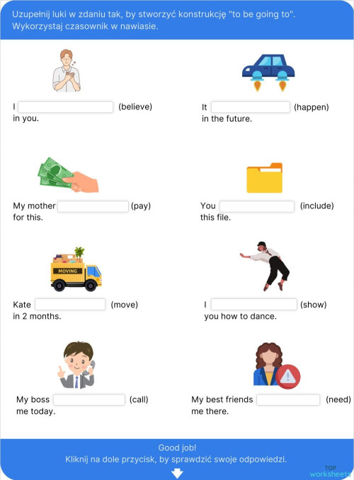 gramar - going to tw - 3. Interactive worksheet | TopWorksheets