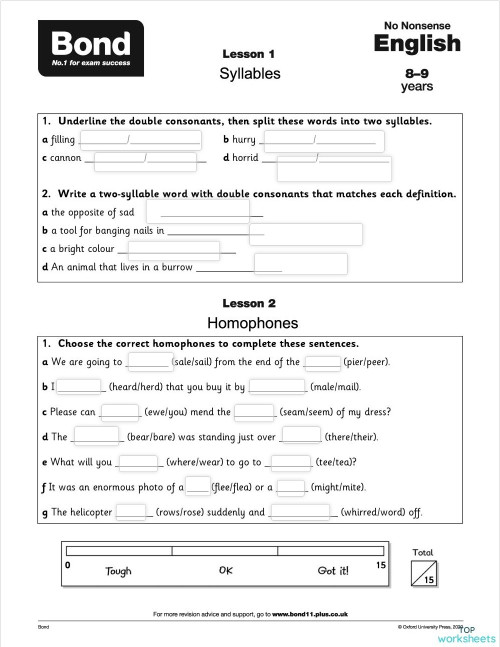 English Lessons1. Interactive worksheet | TopWorksheets