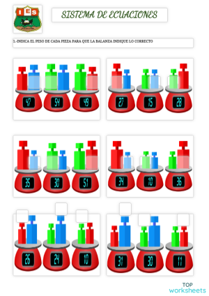 SISTEMA DE ECUACIONES 4TO B. Ficha interactiva | TopWorksheets