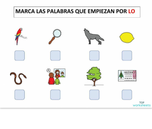 Palabras que empiezan por LO. Ficha interactiva | TopWorksheets