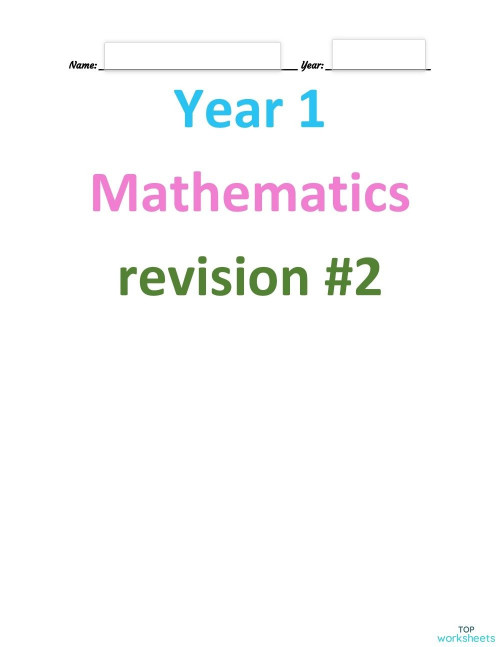 year 1 revision #2. Interactive worksheet | TopWorksheets