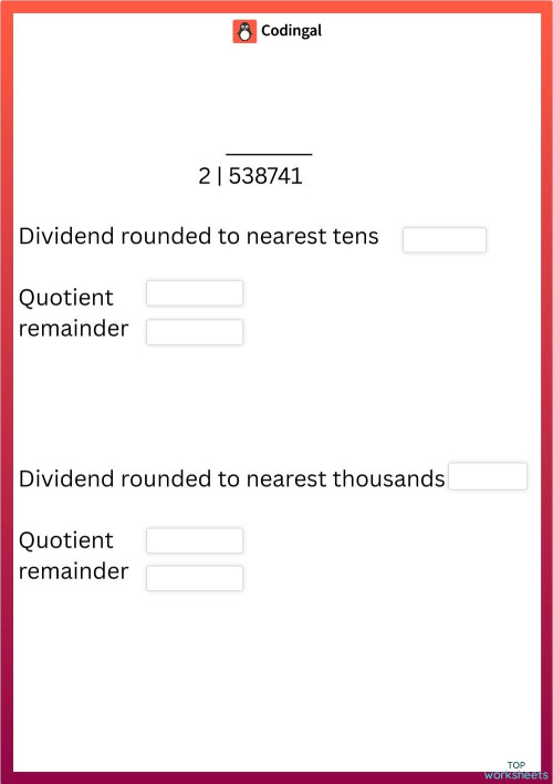 M_G04M04L11_WE02_Estimate and divide numbers. Interactive worksheet ...