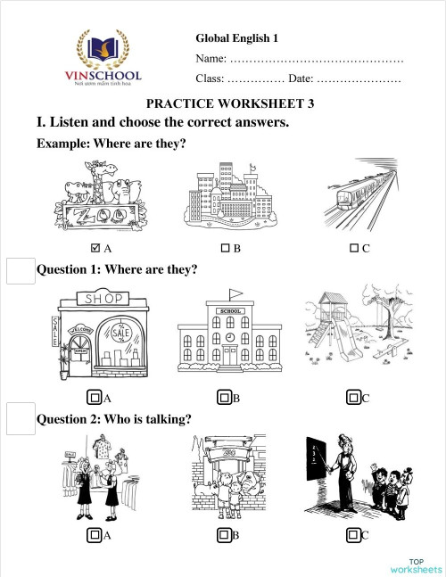 practice test 1. Interactive worksheet | TopWorksheets