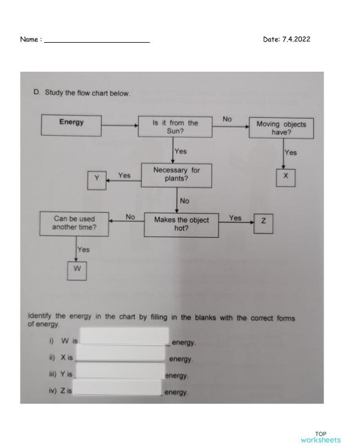 Week 14: Energy and forces. Interactive worksheet | TopWorksheets
