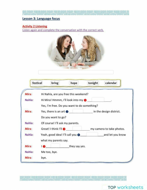 Access 8 - Festivals - Language focus - lesson 3. Interactive worksheet ...