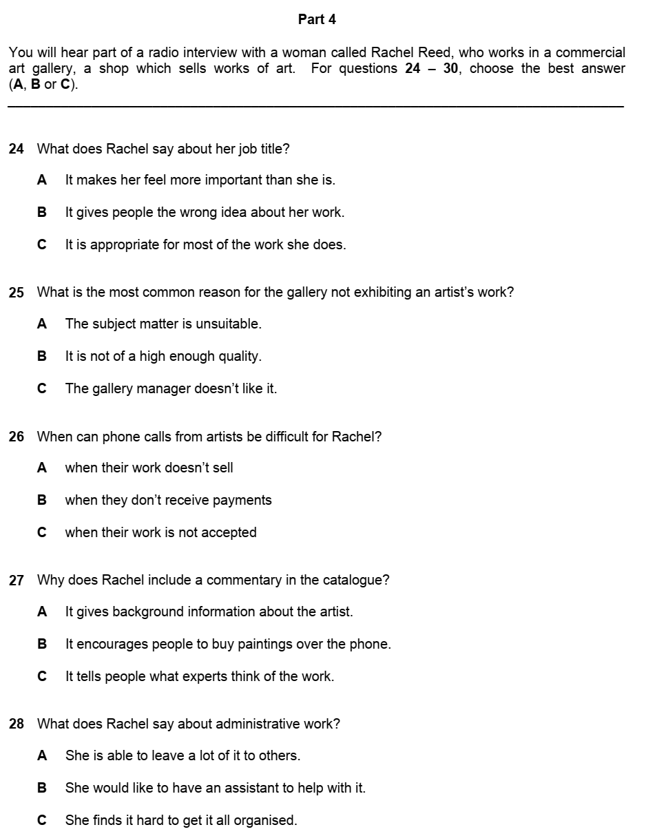FCE SAMPLE TEST 1 2015. Interactive worksheet | TopWorksheets