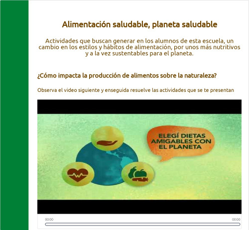 Alimentación saludable, planeta saludable. Ficha interactiva ...