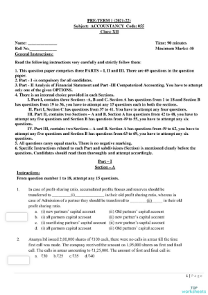 PRE I TERM EXAM 1. Interactive worksheet | TopWorksheets
