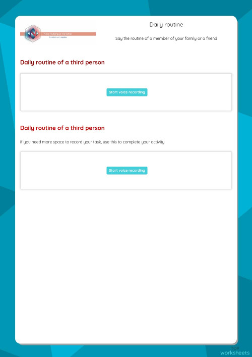 Daily Routines Ficha Interactiva Y Descargable Puedes