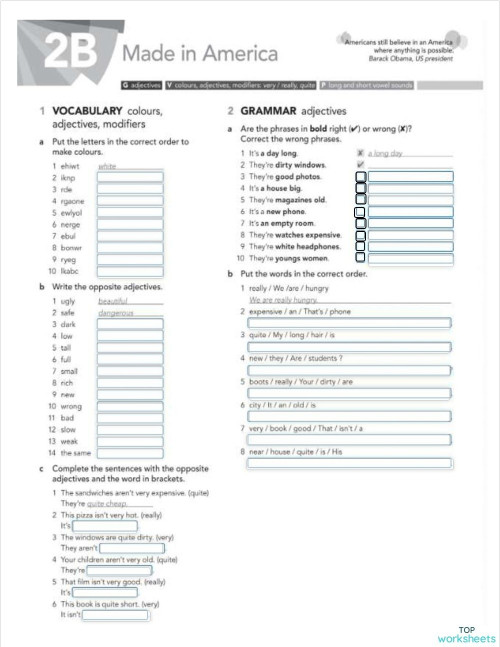 2B- MADE IN AMERICA-V19. Interactive worksheet | TopWorksheets