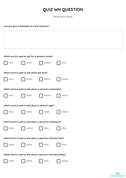 Interview with a classmate. Interactive worksheet | TopWorksheets