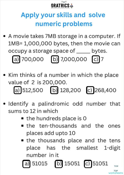 Number System UU. Interactive worksheet | TopWorksheets