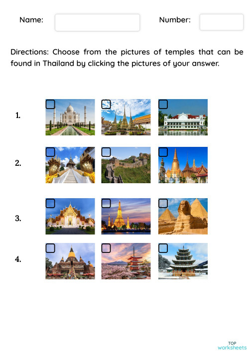 Interactive worksheets and online exercises in Thailand | TopWorksheets