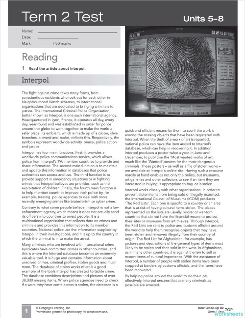 Articles Exercises B2