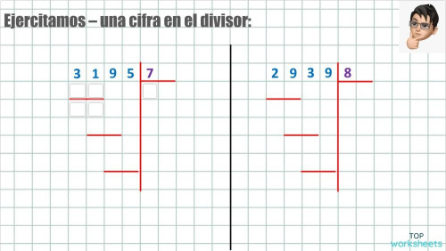 Divisiones simples 2. Ficha interactiva | TopWorksheets