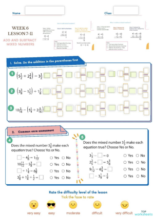 W6_G5_Lesson 7-11. Interactive worksheet | TopWorksheets