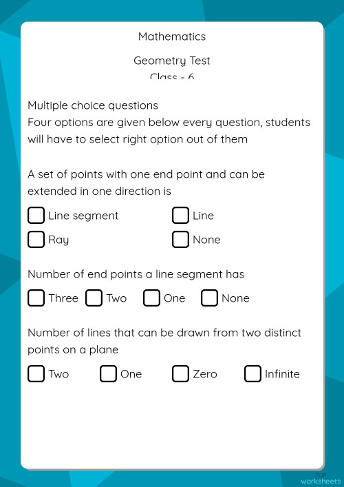 Geometry: interactive worksheets and online exercises | TopWorksheets