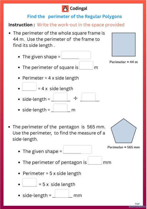M_G06M11L47_WE01_Perimeter_of_Regular_Polygons_5. Interactive worksheet ...