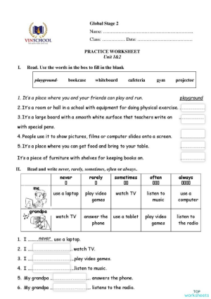 GS2_U1&2_Practice Worksheet. Interactive worksheet | TopWorksheets