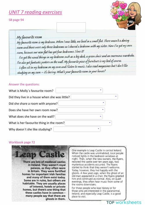 Motivate 1 unit 7 reading and listening. Interactive worksheet ...