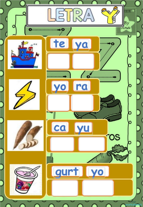 Sílabas: fichas interactivas y ejercicios online | TopWorksheets