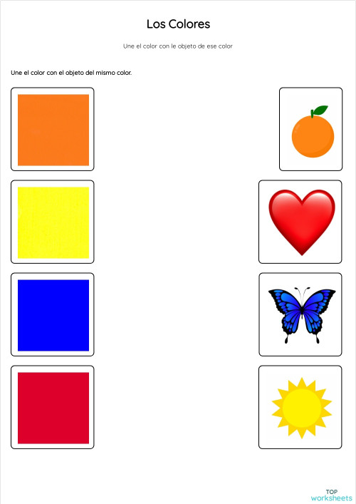 Los Colores. Ficha interactiva | TopWorksheets