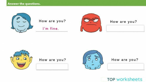 L8 - A23 - Review, How are you, feelings. Interactive worksheet ...
